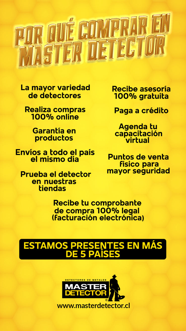 Venta de Detectores de Metales en Chile al Mejor Precio y Envío Gratis – Master Detector Chile